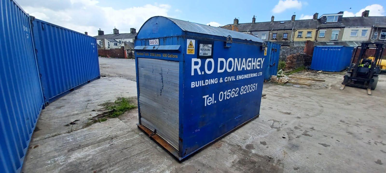 2700 Litre Static BUNDED FUEL DIESEL TANK BOWSER Generator Tractor ELE ...